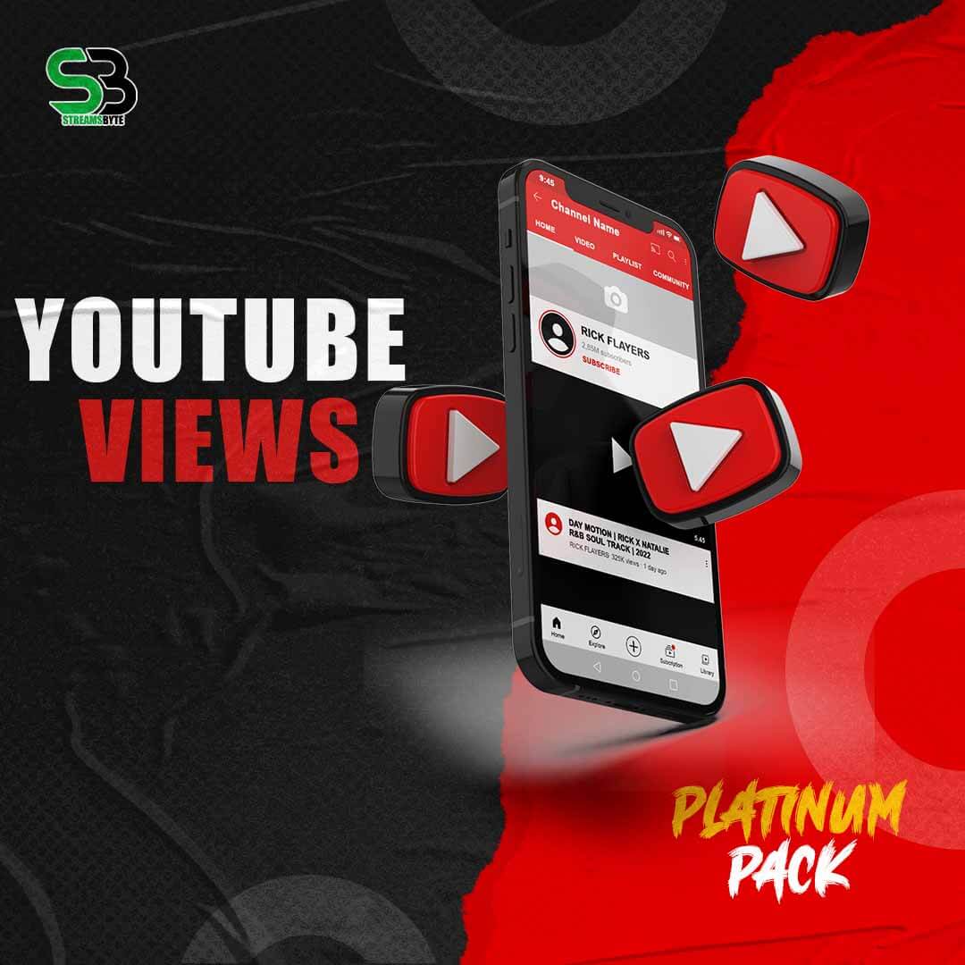 Platinum Pack | Buy Youtube Views Promotion | Streamsbyte